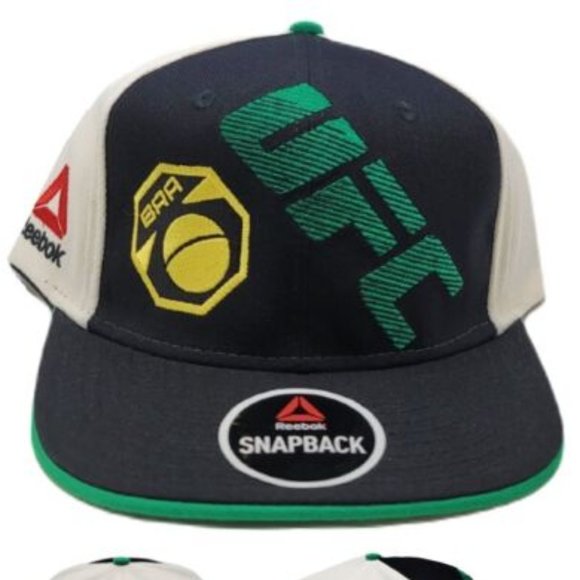 Reebok | Accessories | Ufc Reebok Walkout Brazil Fighter Snapback Hat ...